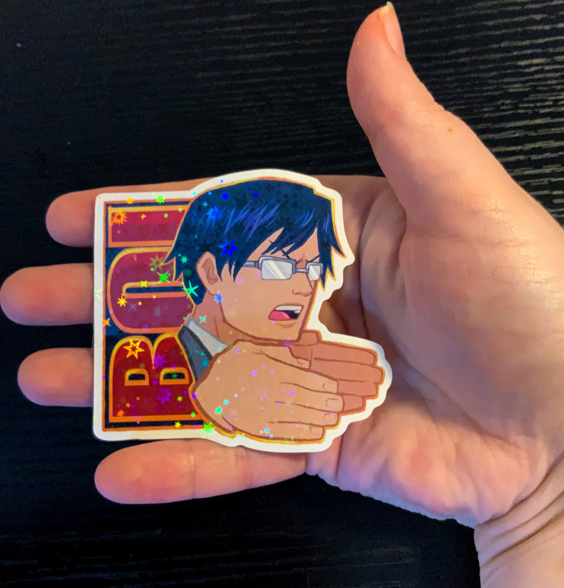 Iida Boi Sticker Holo Large – Claire Doolittle Illustration